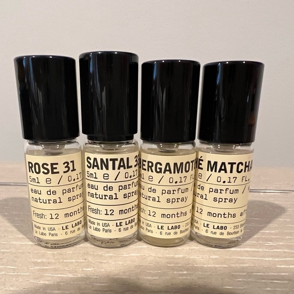 Le Labo | Other | New Le Labo Minis 4 Bottles Rose 3 Santal 33 Matcha ...
